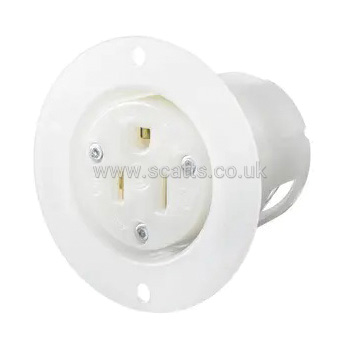 HBL5279C | HUBBELL | FLG-RCPT, 15A 125V, 5-15P, WH