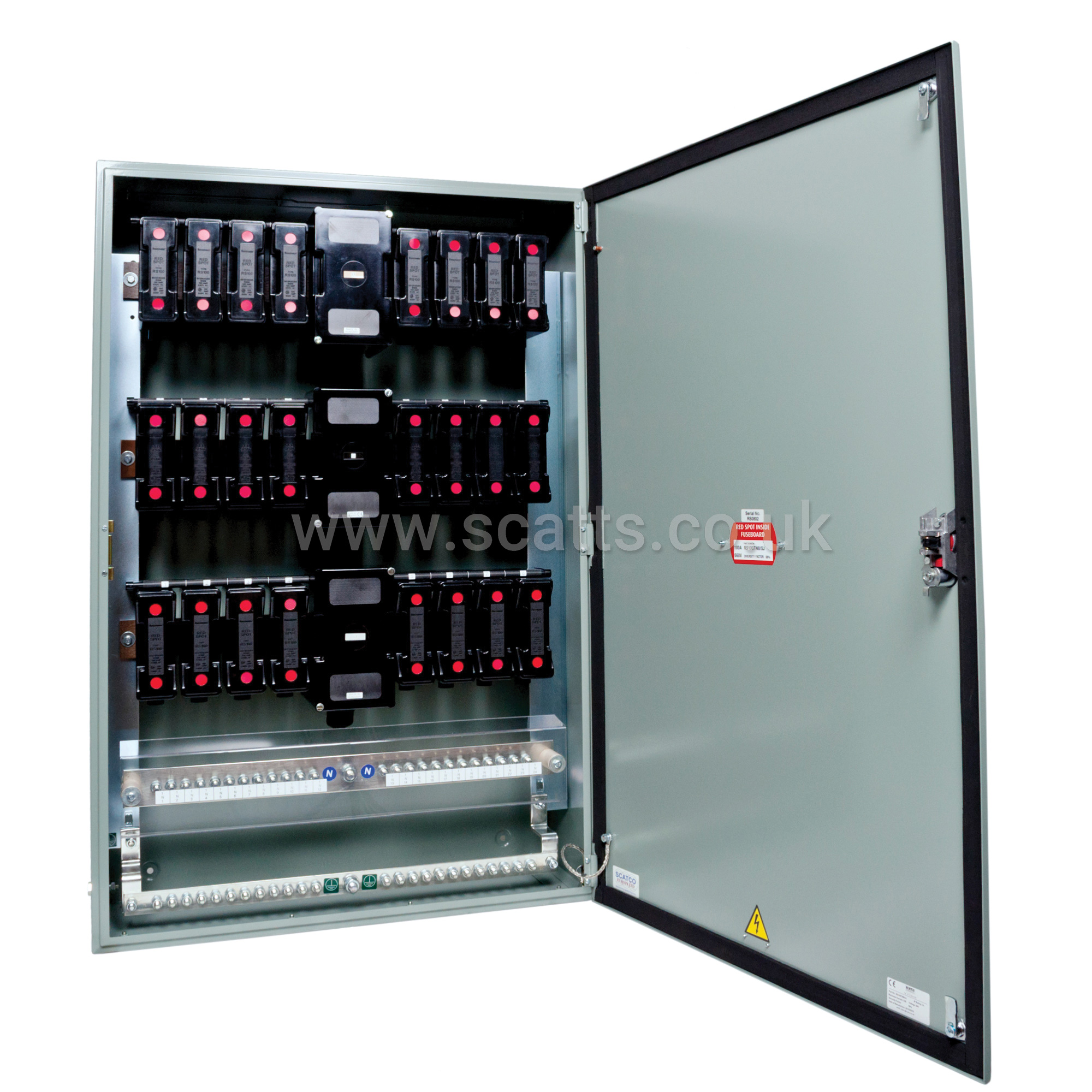 RS100TN8/SJ | RED SPOT INSIDE | STANDARD 100A REDSPOT 8WAY TP D.B.