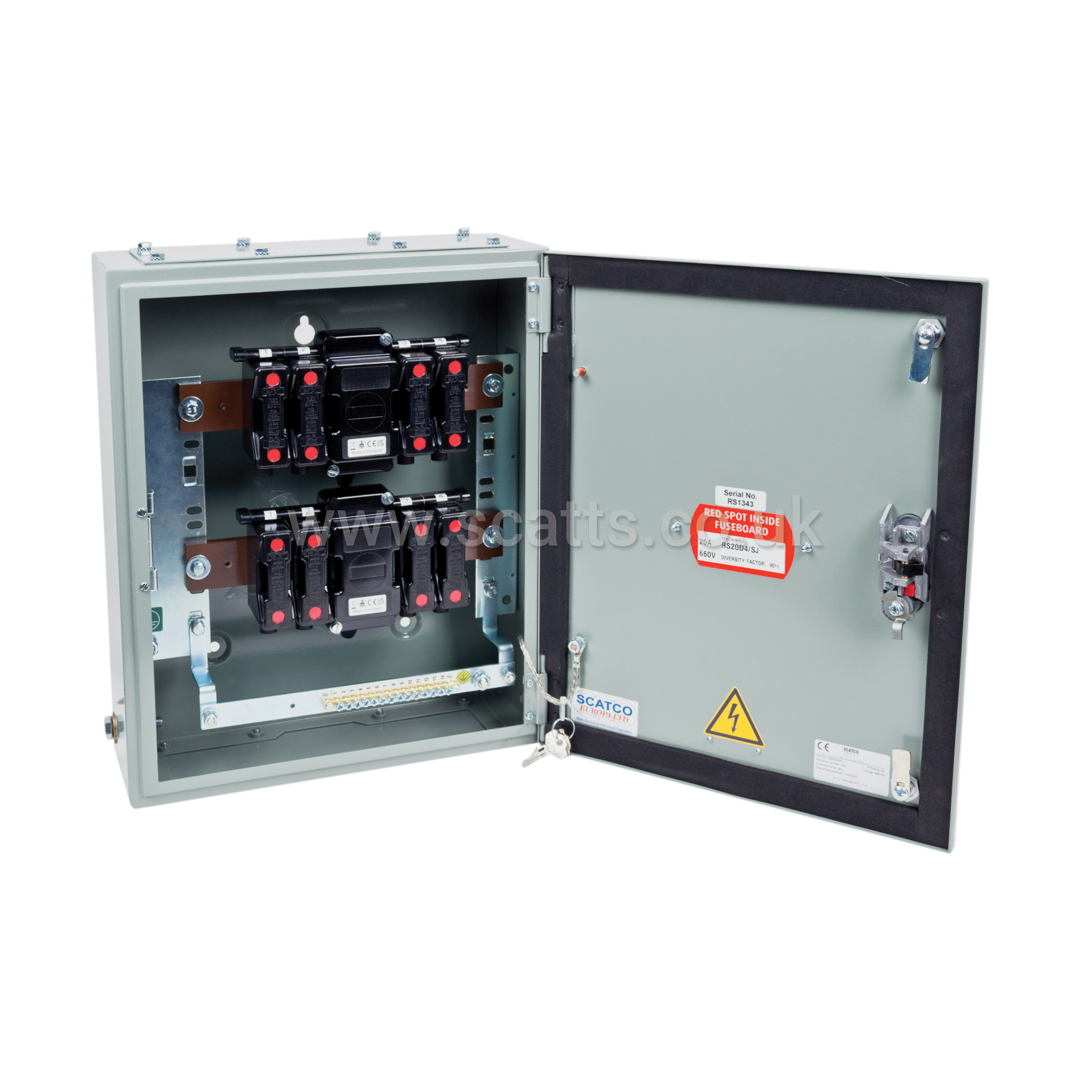 RS20D4/SJ | RED SPOT INSIDE | STANDARD 20A REDSPOT 4WAY DP D.B.