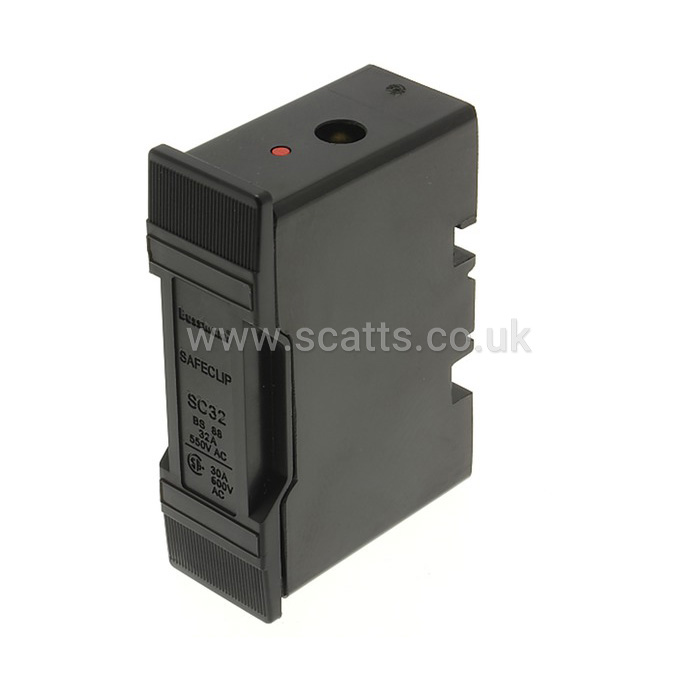 SC32HD/BLK | COOPER BUSSMANN | SC32H-D / 402254 | SURF.BLACK F/HOLDER FRONT CONN