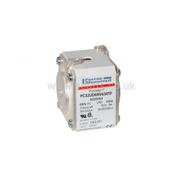 PC32UD69V630TF | FERRAZ MERSEN | M300069 | 630A 690V URD ENDCONTACTOR ...