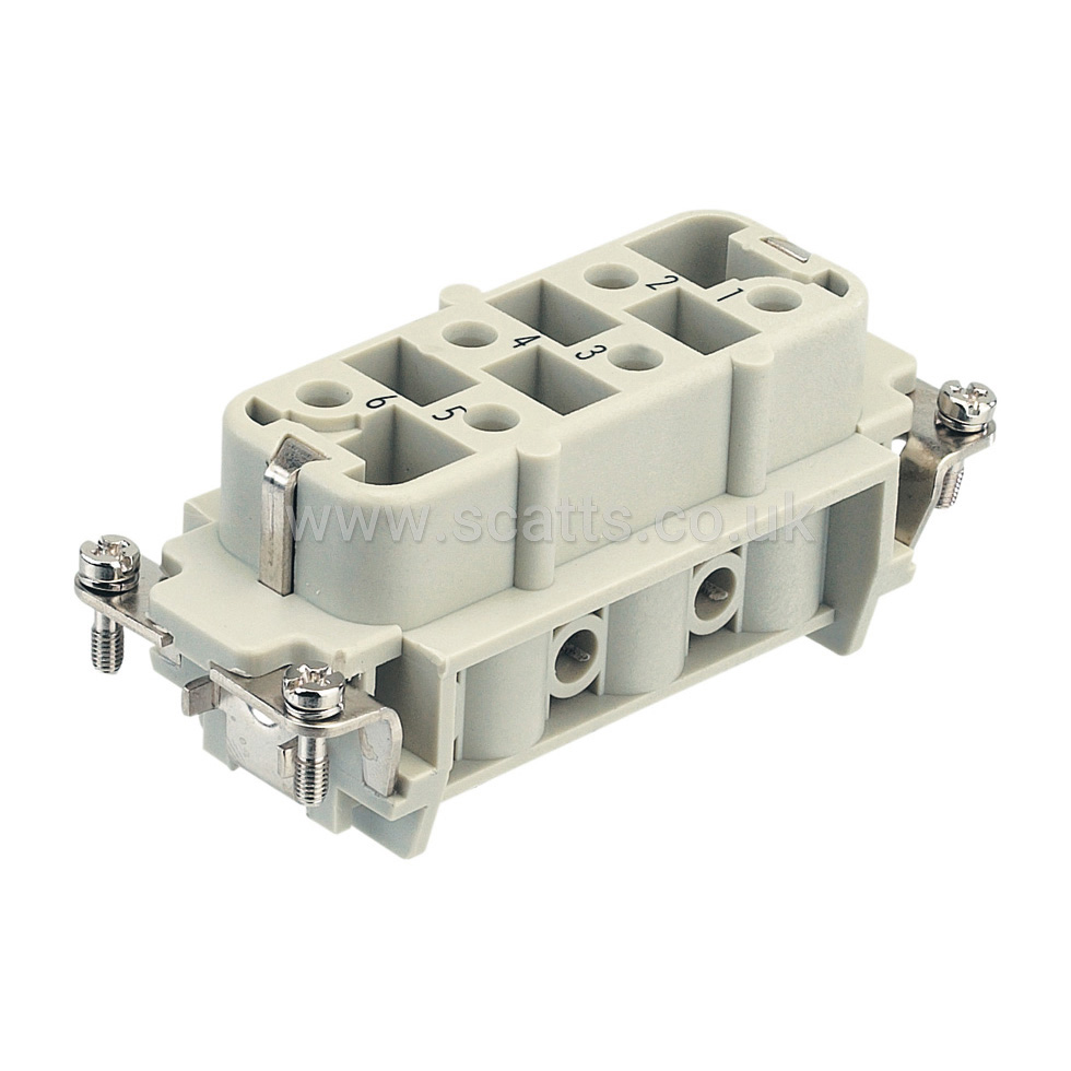 0931-006-2701 | HARTING | 09310062701 | HAN6 HSB FEMALE INSERT (SCREW)