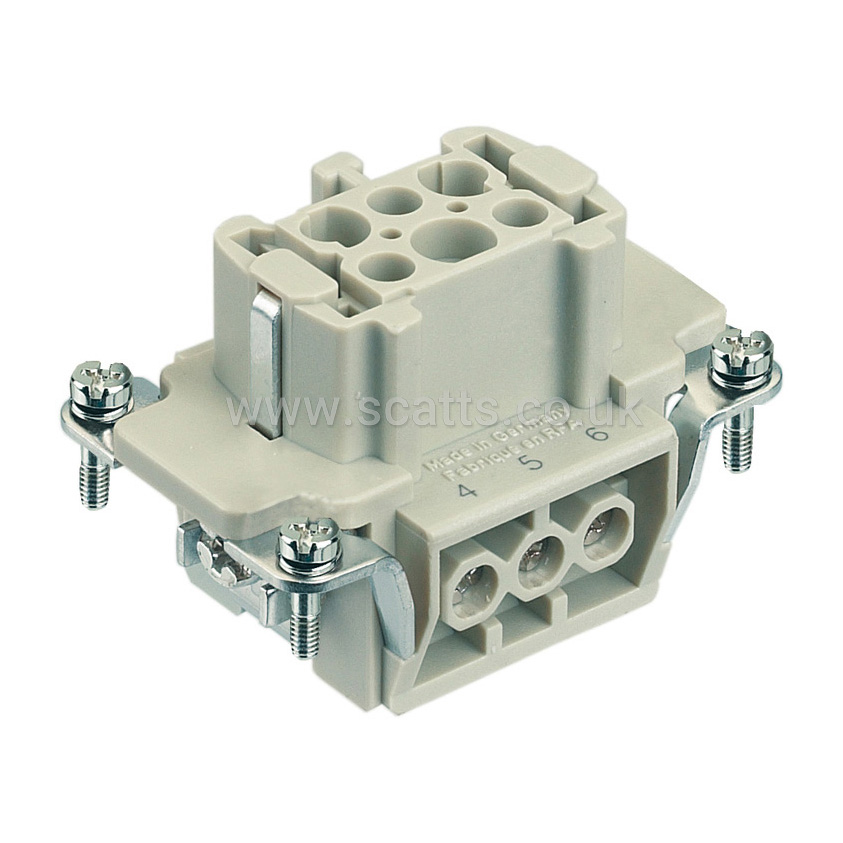 0933-006-2701 | HARTING | 09330062701 | HAN6E FEMALE INSERT (SCREW)