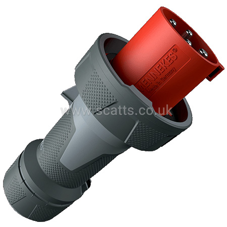 POWP125/13219 | MENNEKES | 13219 | PLUG 125A-6H 3P + E 400V RED