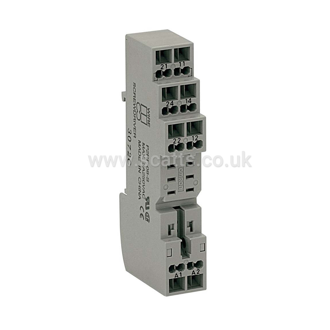 P2RF-08-S | OMRON | 113547 / P2R 6030E | DIN CLAMP SOCKET 8 PIN (G2R2S)