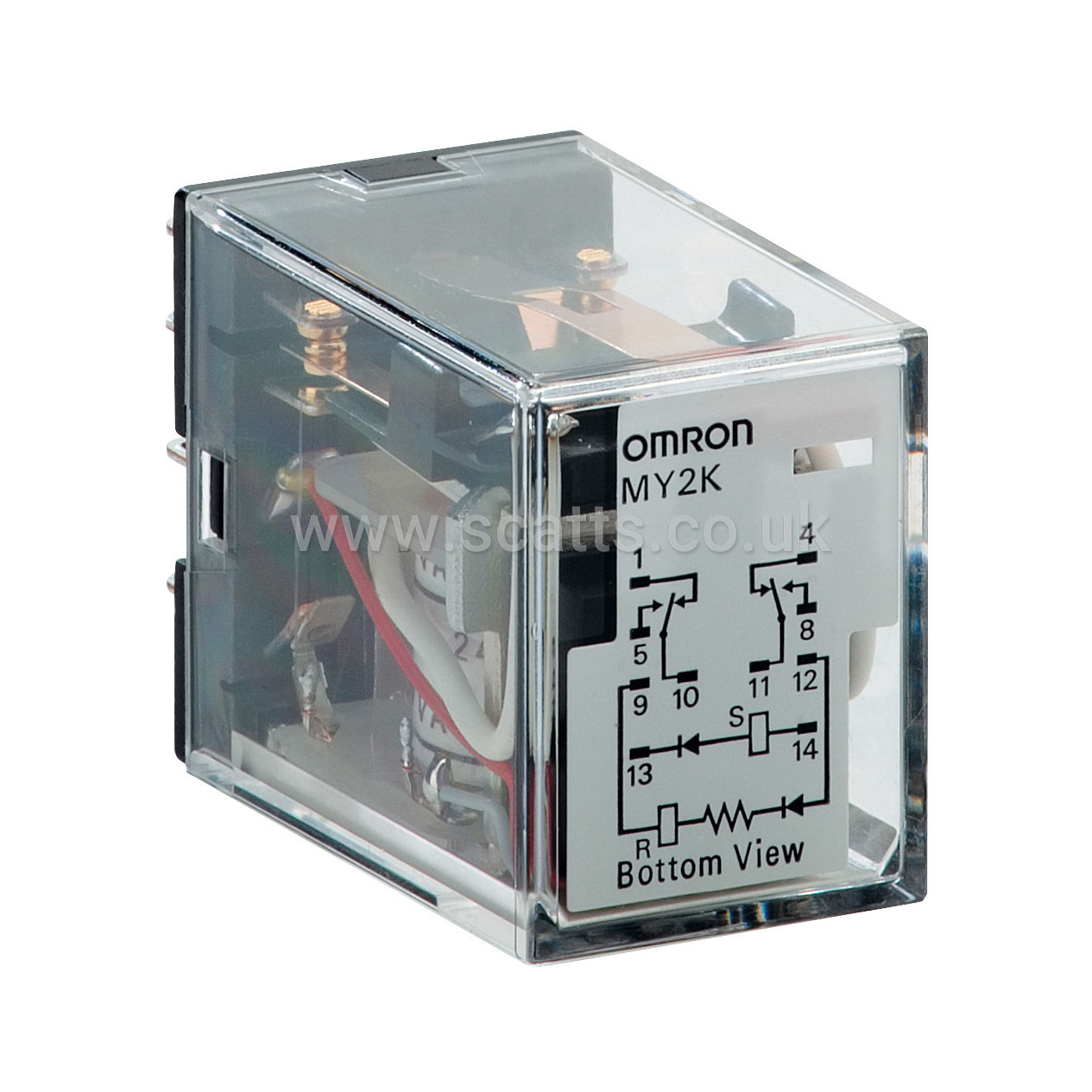 MY2K-US/DC012 | OMRON | 679882 / MYK 1351A | 14 PIN LATCHING RELAY DPDT 3A