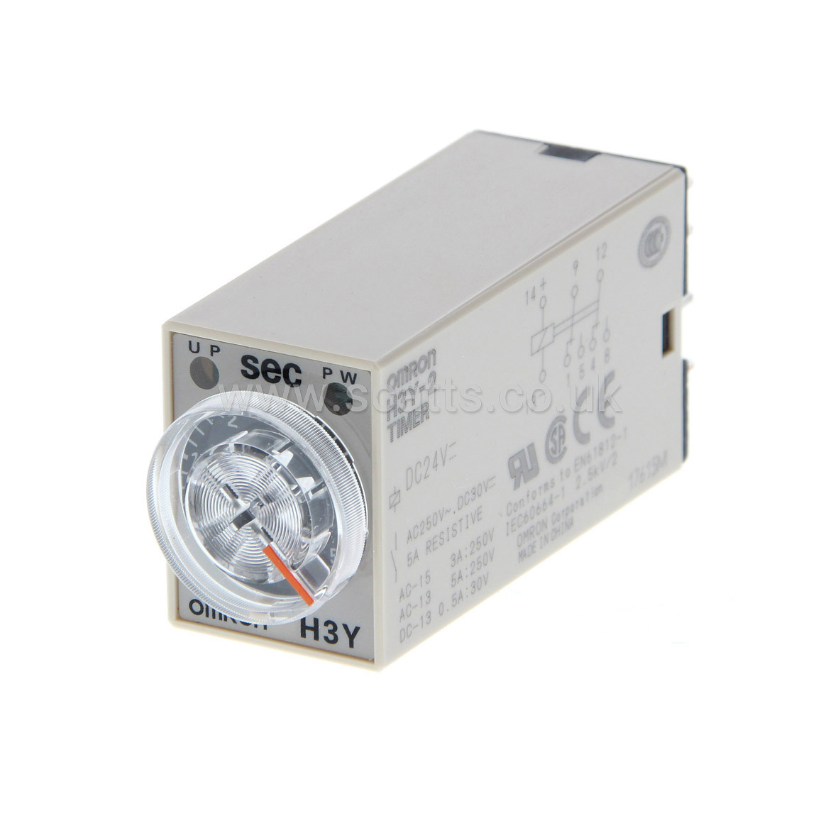 H3Y4/S30/DC012 | OMRON | 671691 / H3Y 6192C | 14PIN 30 SEC ANALOG TIMER 4PDT