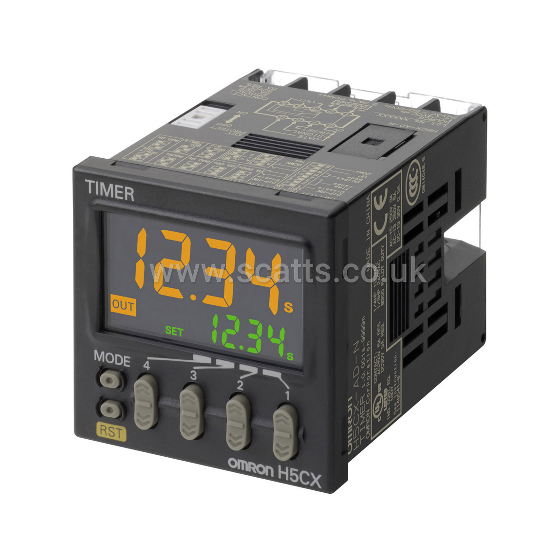 H5CX-A-N/100-240AC | OMRON | 668585 / H5CX6004H | TIMER 4 DIGIT (RELAY ...