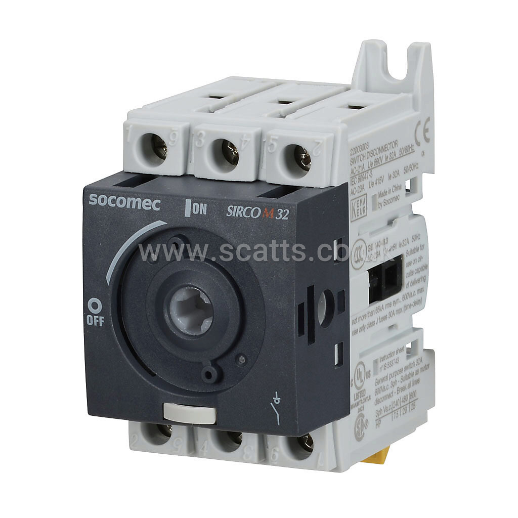 22003003 | SOCOMEC | SIRCO M1 SWITCH BODY 32A 3P