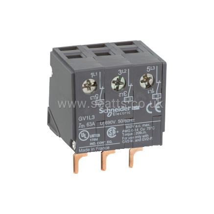 GV1L3 | SCHNEIDER TELEMECANIQUE | CURRENT LIMITER BLOCK FOR TOP FITTING ...
