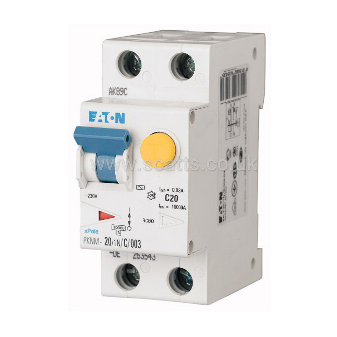PKNM-20/1N/C/0.03 | EATON MOELLER ELECTRIC | 236245 | SP + N COMB.RCBO ...