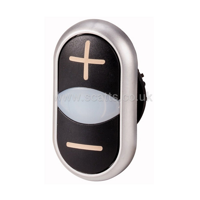 M22-DDLS-X4/X5 | EATON MOELLER ELECTRIC | 218145 | DOUBLE ACTUATOR PUSH BUTTON ( + -)