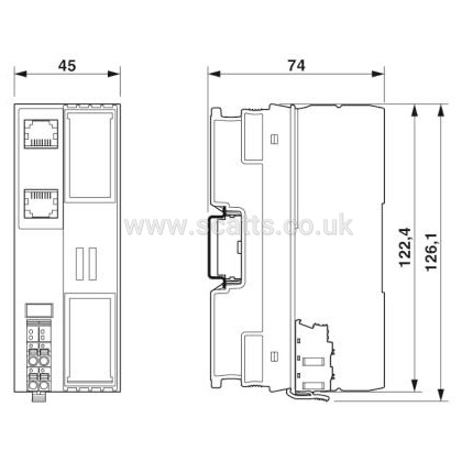 2688899 | PHOENIX CONTACT | AXL F BK EC | AXIOLINE ETHERCAT BUS COUPLER