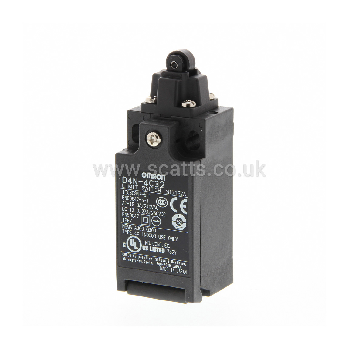 D4N-4C32 | OMRON | 170375 / D4N 0299B | LIMIT SWITCH - ROLLER PLUNGER
