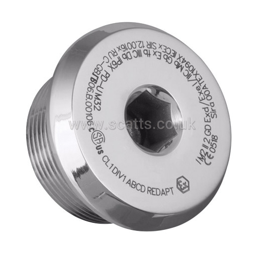 PDU300500 | REDAPT | SERIES PDU, EX STOPPING PLUG - DOME HEAD, 316L ...