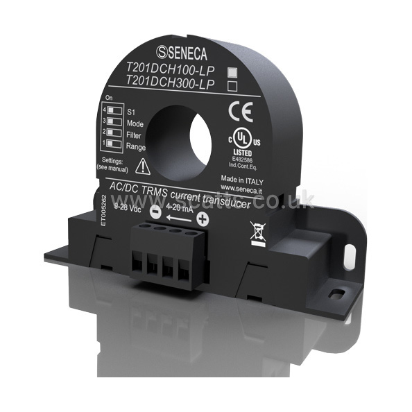 T201DCH100-LP | SENECA | AC/DC TRMS X/DUCER 100A/4-20MA