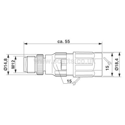 1641785 | PHOENIX CONTACT | SACC-M12MS-4QO-0,75-M | M12M-A STR. 4P IDC ...