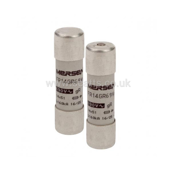 FR14GR69V16 | FERRAZ MERSEN | E1017202 | 16A 14X51MM GR FUSE 690V