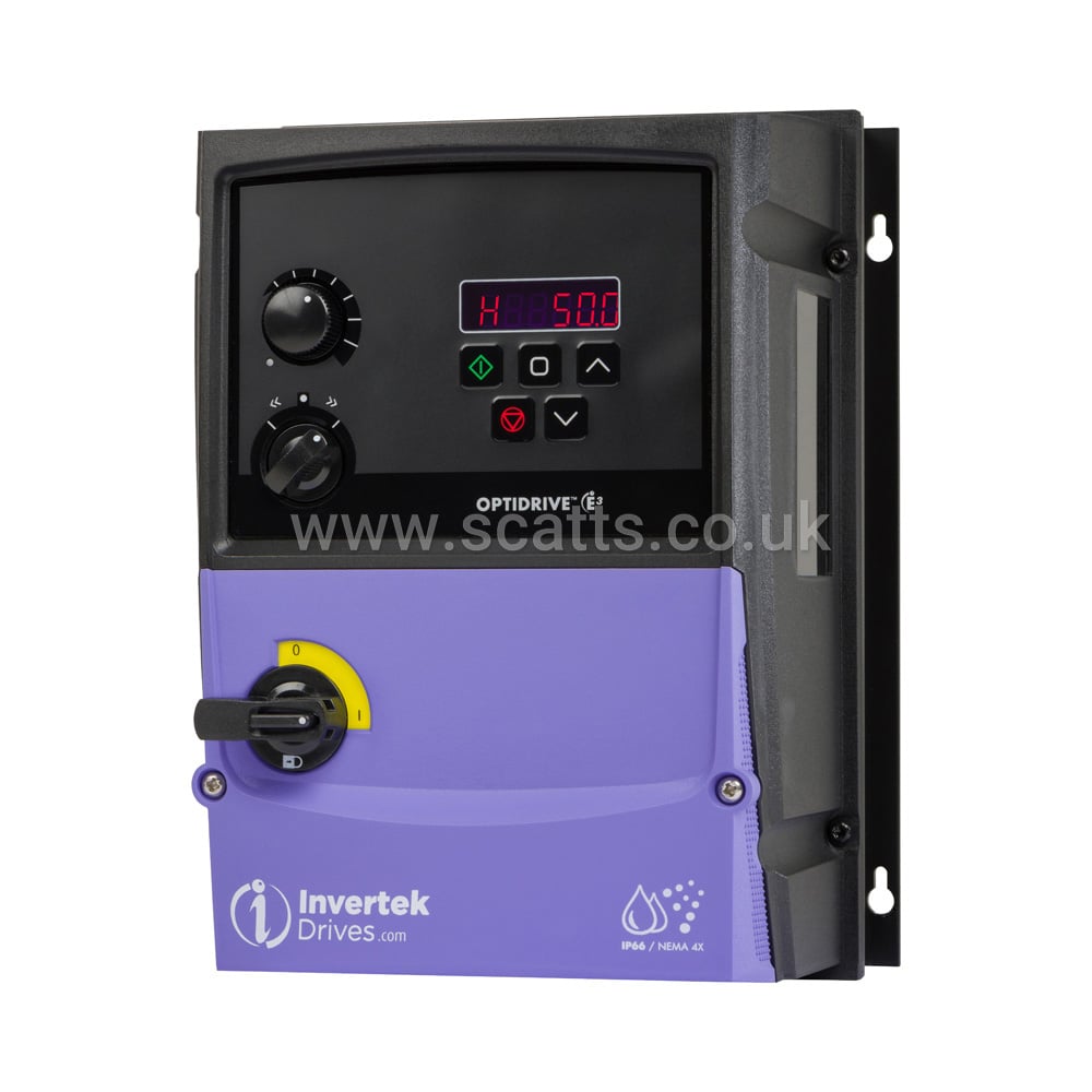 ODE-3-220105-1F4B | INVERTEK DRIVES | OPTIDRIVE E3, 2.2 kW, 10 A, IP66 ...