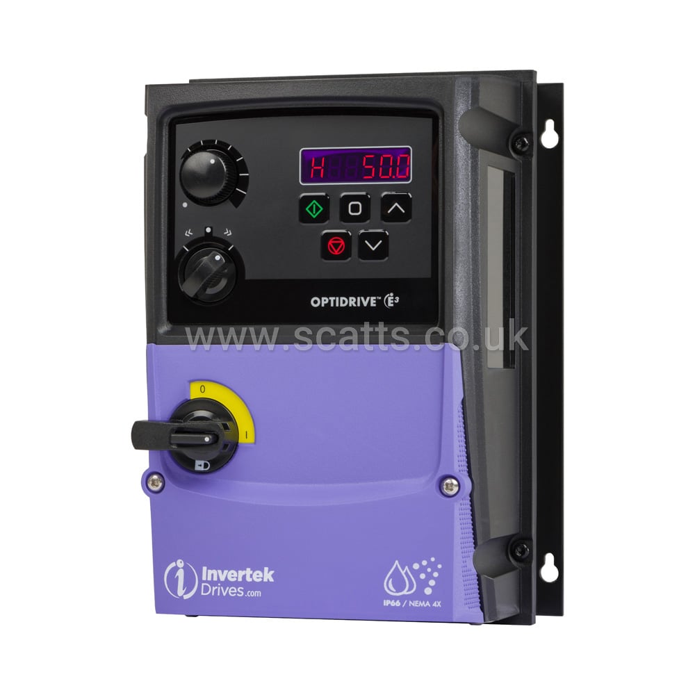 ODE-3-120023-1F1B | INVERTEK DRIVES | OPTIDRIVE E3, 0.37 kW, 2.3 A ...