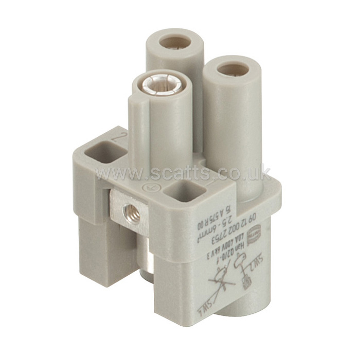 0912-002-2753 | HARTING | 09120022753 | HANQ2/0-STI FEMALE INSERT(SCR.