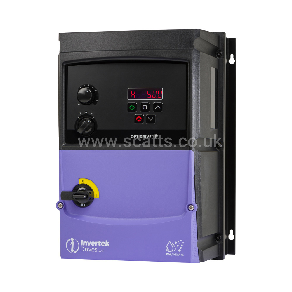 ODE-3-340240-3F4B | INVERTEK DRIVES | OPTIDRIVE E3, 11 kW, 24 A, IP66 ...