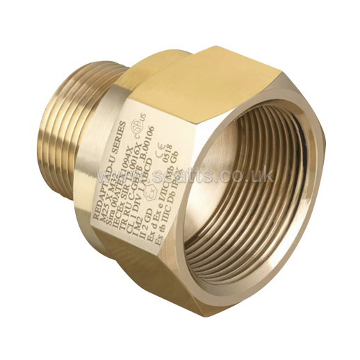ADU110405 | REDAPT | SERIES ADU, EX ADAPTOR - BRASS, M20 MALE TO M25 ...