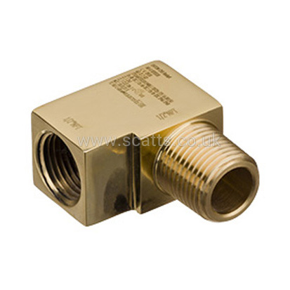 ARU100404 | REDAPT | SERIES ARU, EX 90° ADAPTOR - BRASS, M20 MALE TO ...