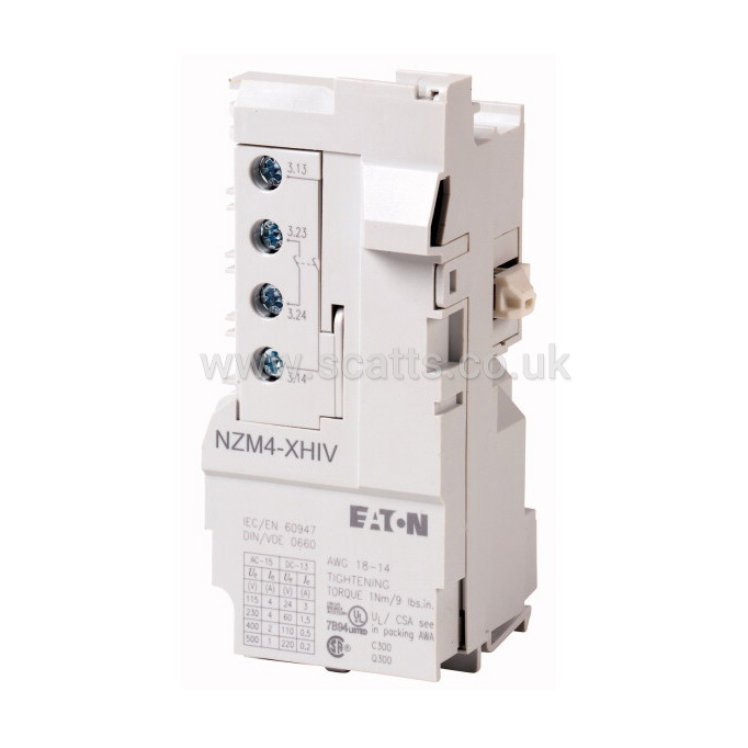 NZM4-XHIV | EATON MOELLER ELECTRIC | 266172 | 2NO AUXILIARY TO SUIT NZM4