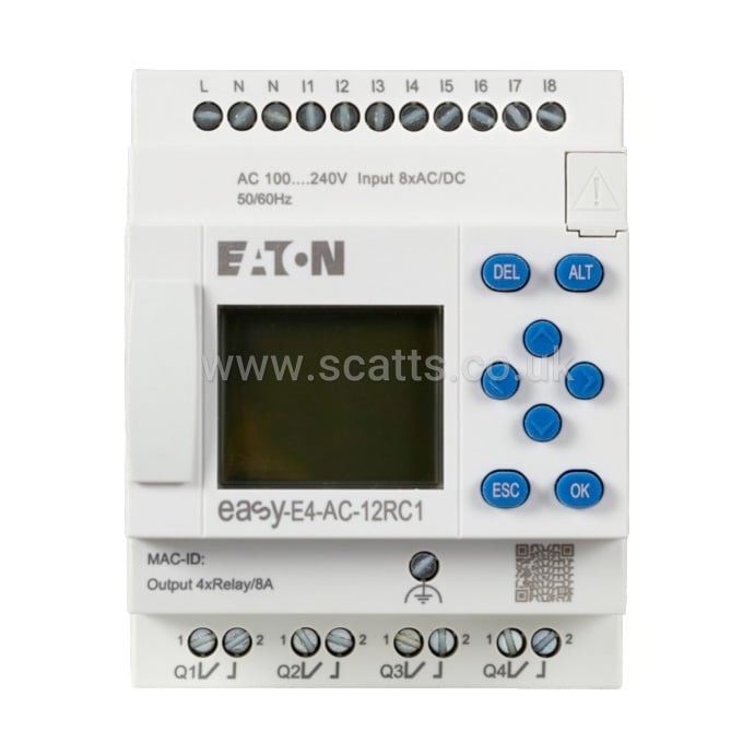EASY-E4-AC-12RC1 | EATON MOELLER ELECTRIC | 197215 | EASYE4 + DISPLAY 110/240 8DI/4RO