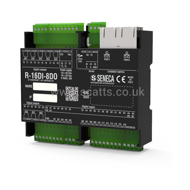 R-16DI-8DO | SENECA | 16DI 8DO MODBUS-RTU/TCP-IP
