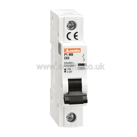 P1MB1PC20 | LOVATO ELECTRIC LTD | MINIATURE CIRCUIT BREAKER 1P CURVE C 20A