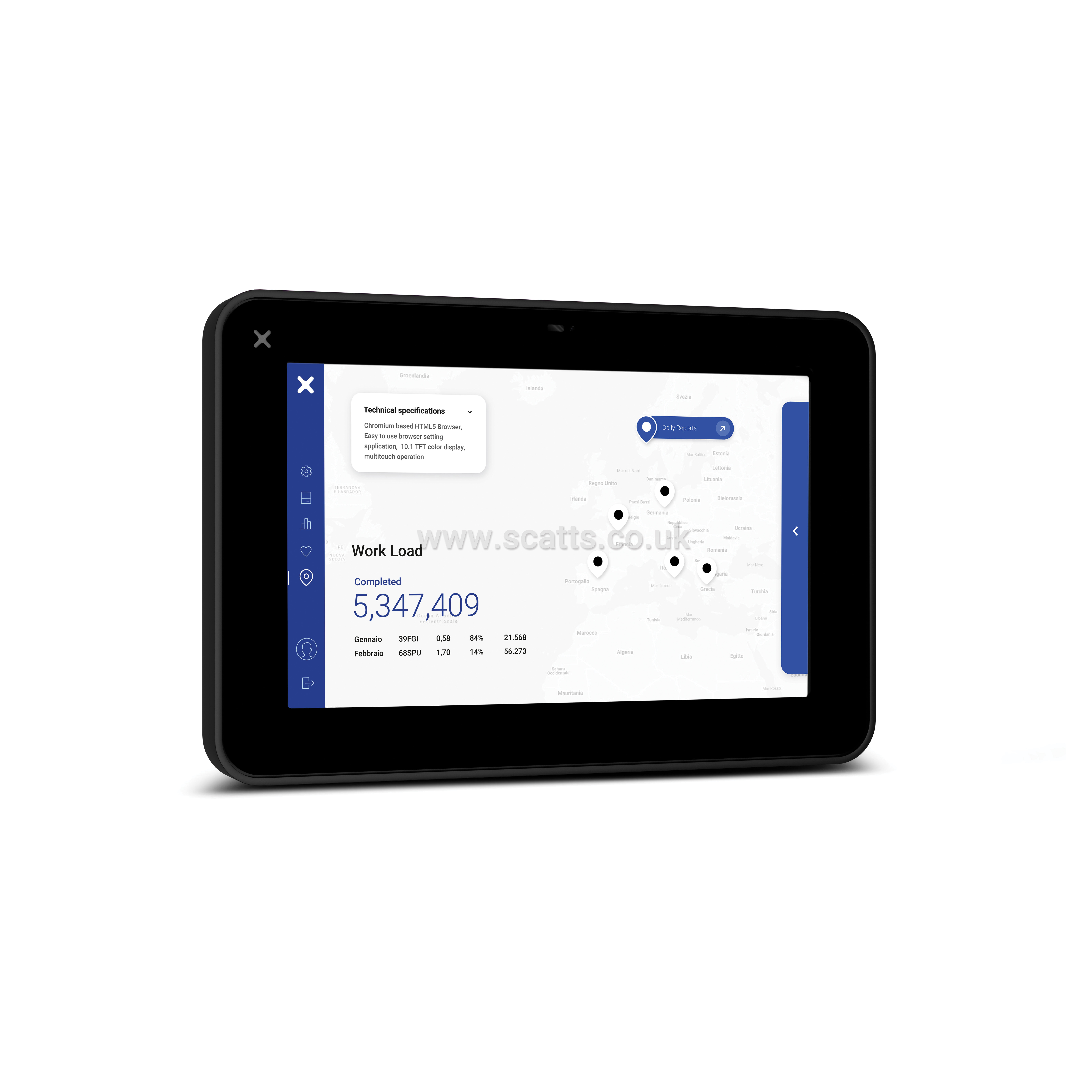 JSMART707M-WEB | EXOR INTERNATIONAL | +JS707GB2U5PW | 7" IP67 HTML5 ...