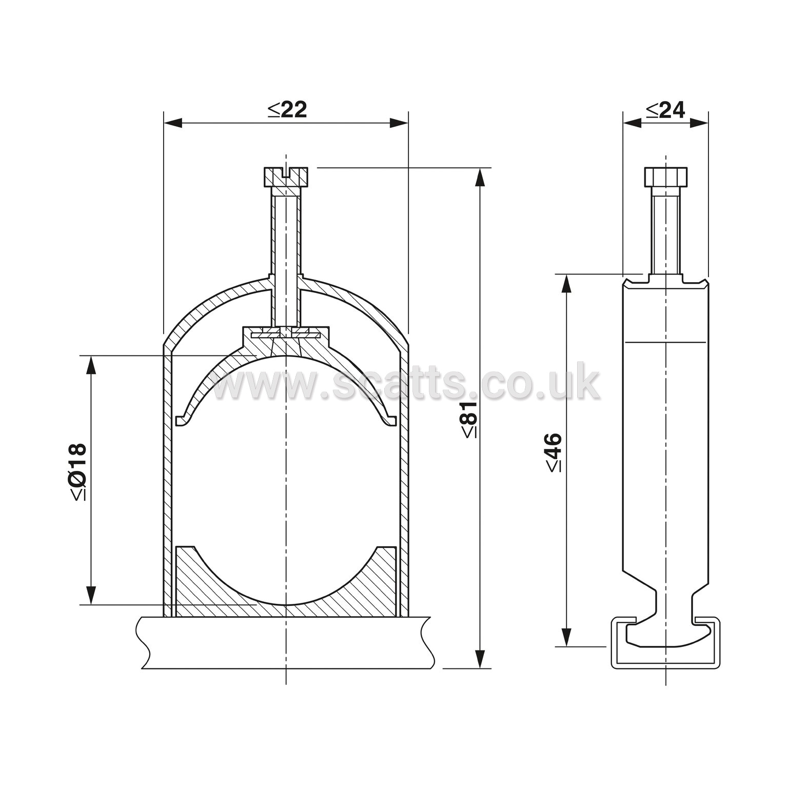 3240253 | PHOENIX CONTACT | WCC18 | RAIL MTG.CABLECLAMP 12-18MM(25)
