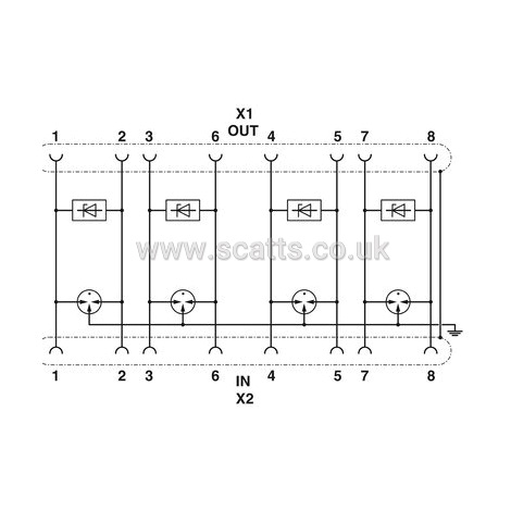 2703023 | PHOENIX CONTACT | PP-RJ-IDC-F | RJ45-IDC+SCM+SURGE PATCH PANEL