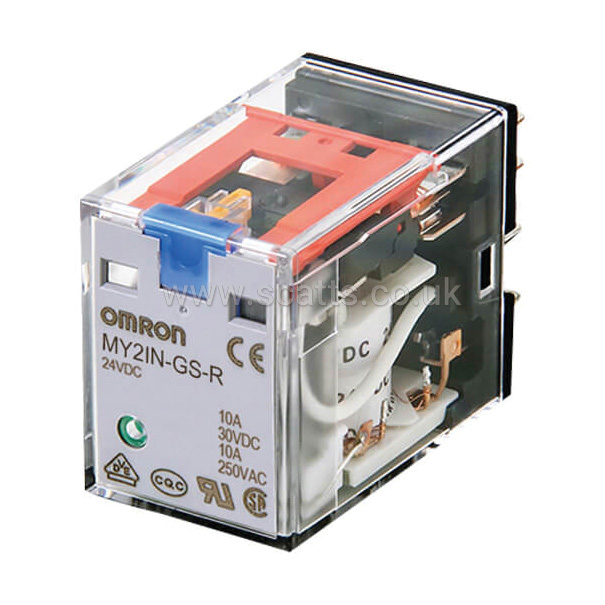 MY4-IN-D2-GS-R/DC024 | OMRON | 720104 / MY4 5748F | 14PIN RELAY+PB+LED+DIO.4PDT 6A