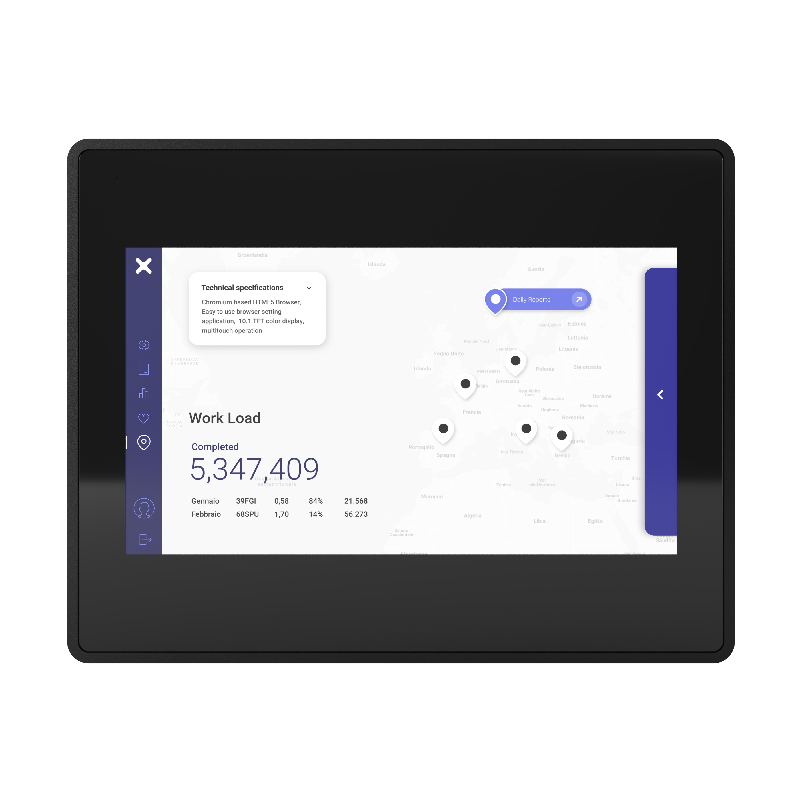 EX207 | EXOR INTERNATIONAL | +EX207U501 | EX200 SERIES, 64 BIT HMI, PANEL MOUNTED, 7" P CAP ...