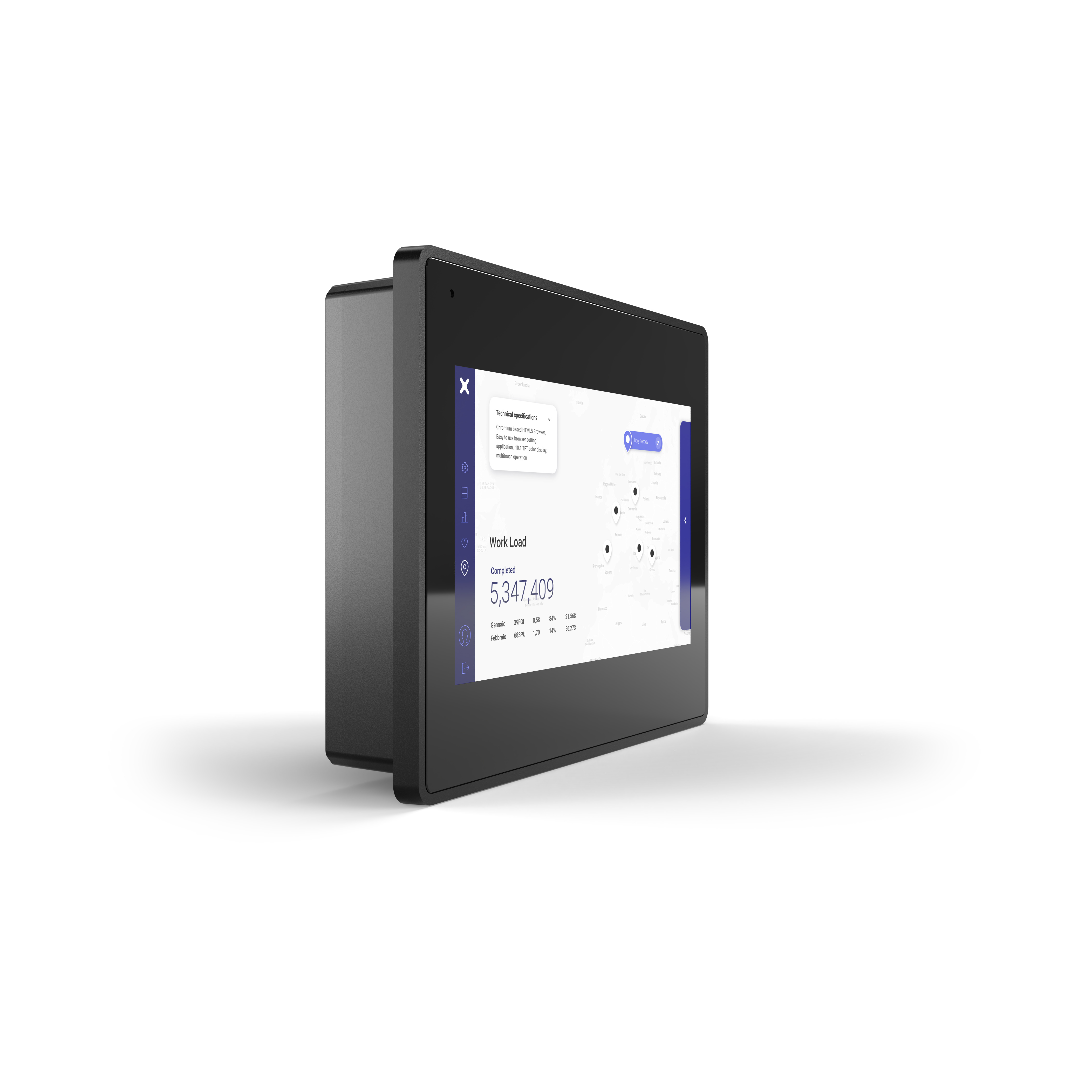 EX207 | EXOR INTERNATIONAL | +EX207U501 | EX200 SERIES, 64 BIT HMI, PANEL MOUNTED, 7" P CAP ...